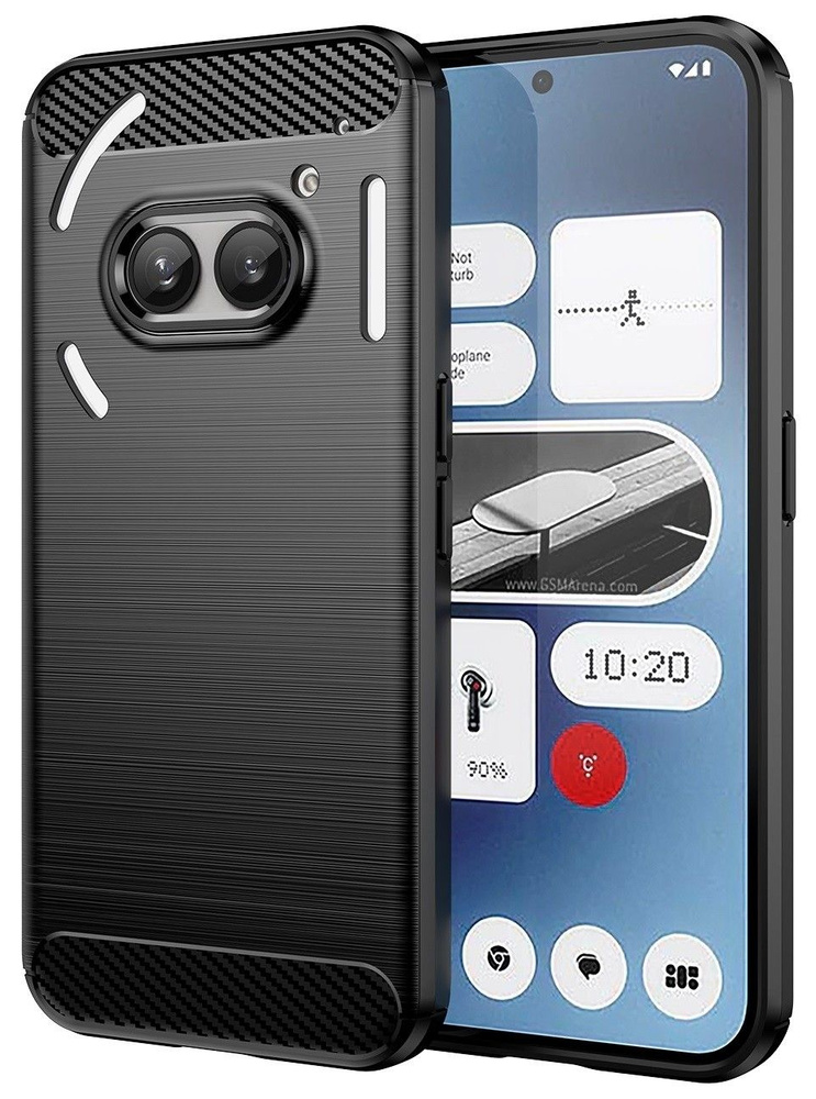 Чехол Nothing Phone 2a Plus силиконовый карбон сталь чёрный купить на ...