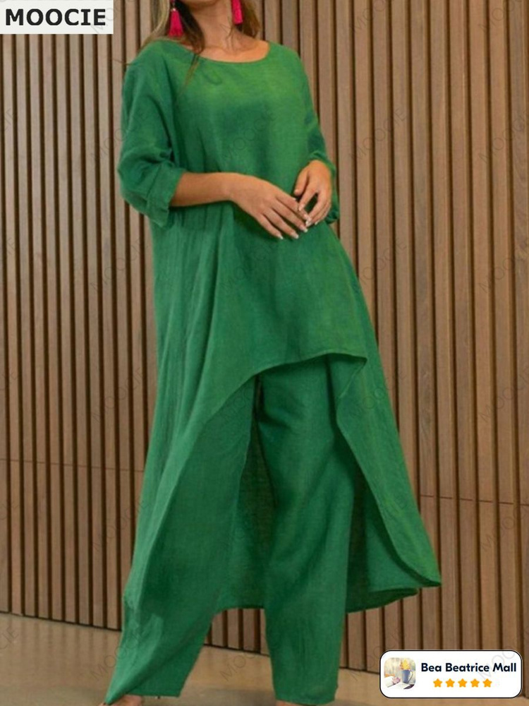 Комбинезон Женский MOOCIE, размер 46 зеленый На любой сезон Хлопок, Лен купить c доставкой на ...