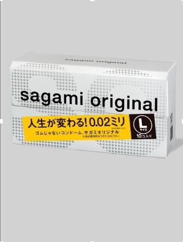 Sagami Original 002 L-size - 10 шт. Полиуретановые презервативы 0,02 мм купить на OZON по низкой ...