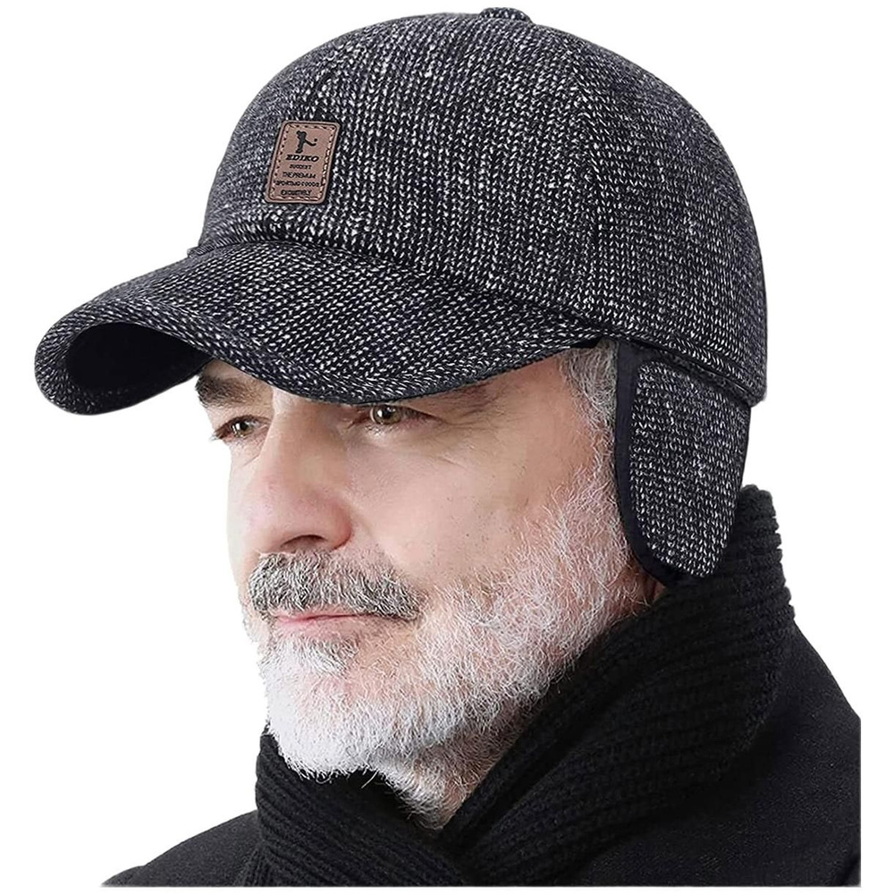 Бейсболка Ediko Hat Зимняя мужская бейсболка Ediko Hat с ушной ...