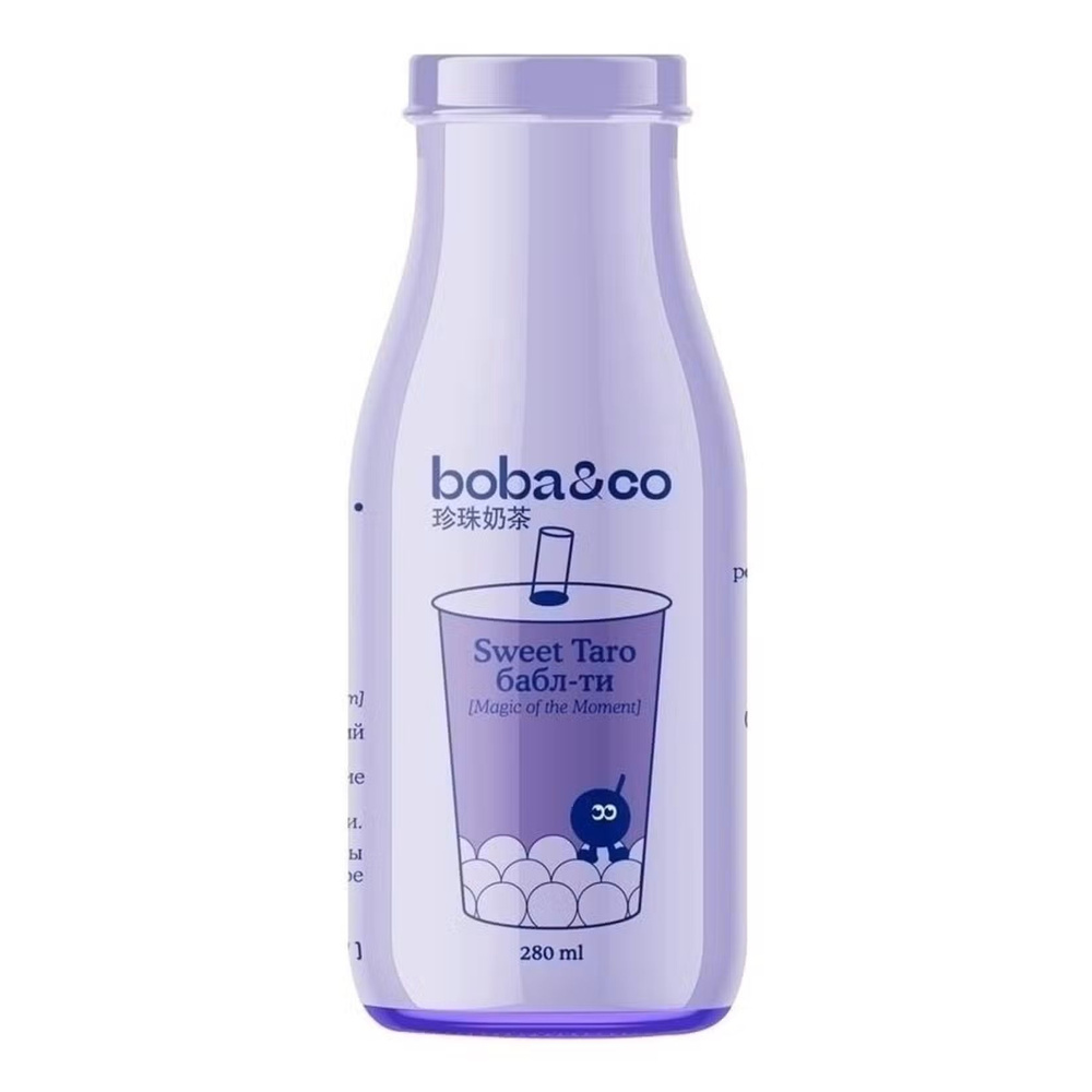 Холодный чай Boba&Co Bubble tea Sweet Taro молочный 280 мл*12шт купить ...