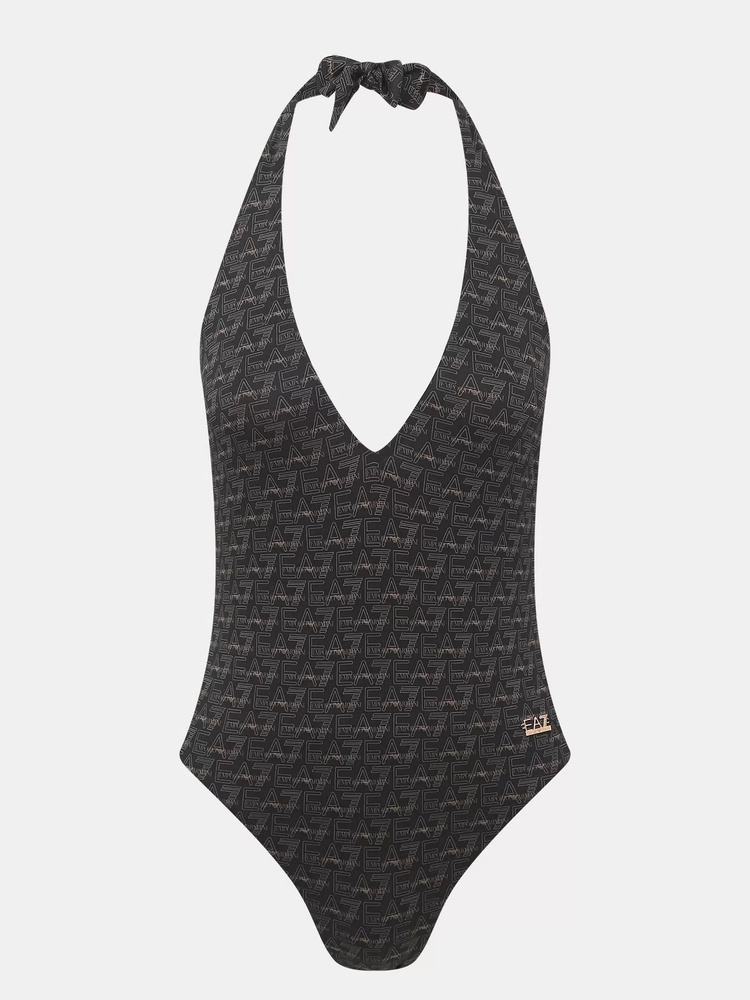 Купальник слитный Женский EA7 разноцветный, размер 44, 46 Вьетнам Однотонный Полиэстер, Эластан ...