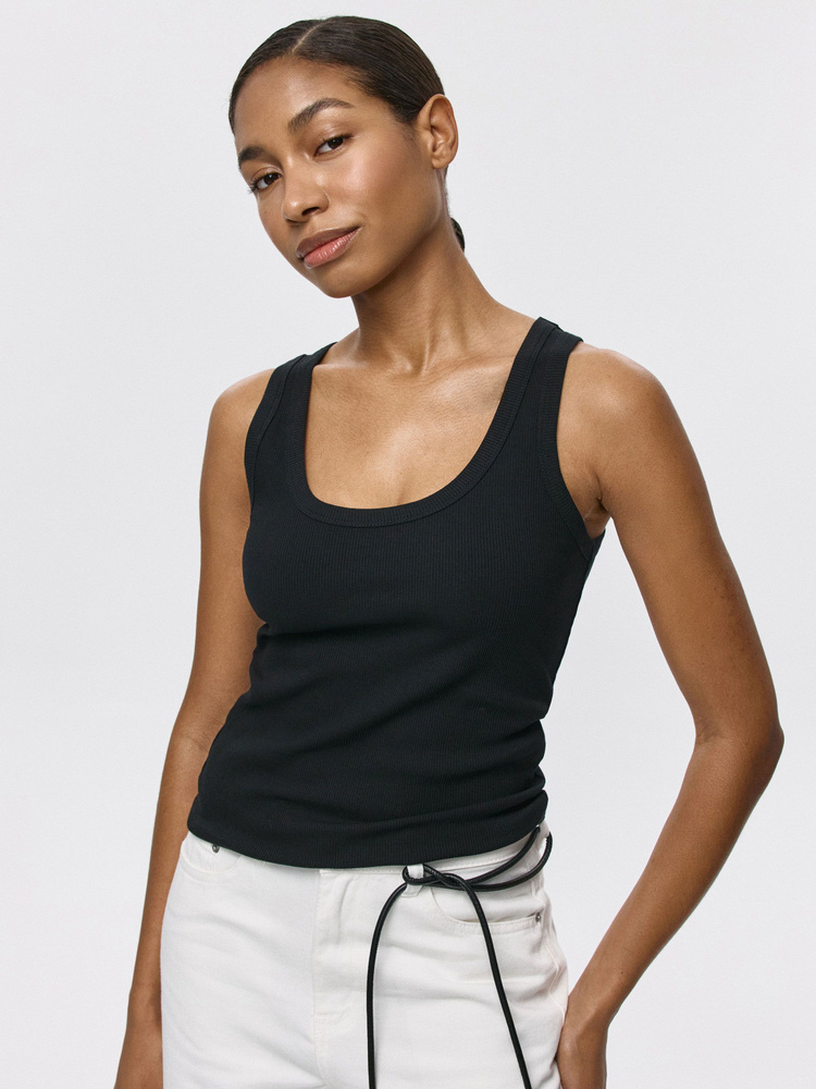 Топ Женский SELA черный, размер 44 Повседневный Китай купить c доставкой на OZON по низкой цене ...