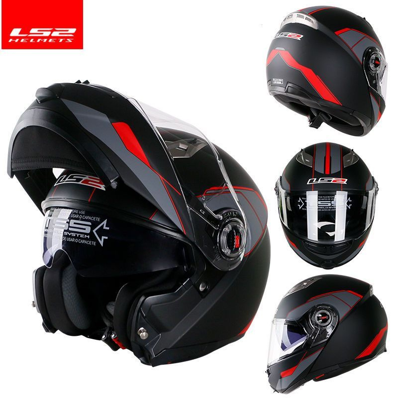 LS2 Мотошлем, цвет: красный, черно-серый, размер: XL купить на OZON по низкой цене (1971160804)