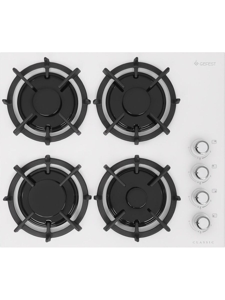 Gefest СВН 2230 К11 Газовая варочная панель, 4 конфорки, белая купить c доставкой на OZON по ...