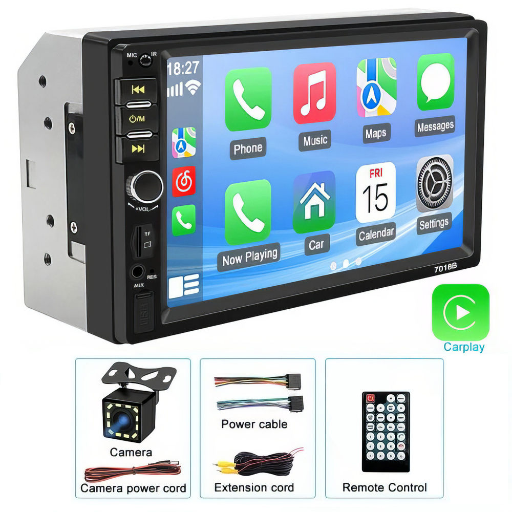 Магнитола автомобильная 2 DIN 7018B с BlueTooth, сенсорный экран ...