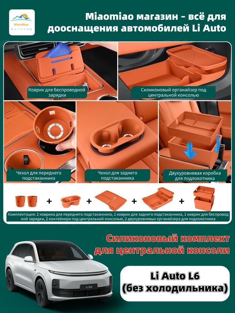 Силиконовая вставка для центральной консоли Li Auto L6/L7/L8/L9 ...