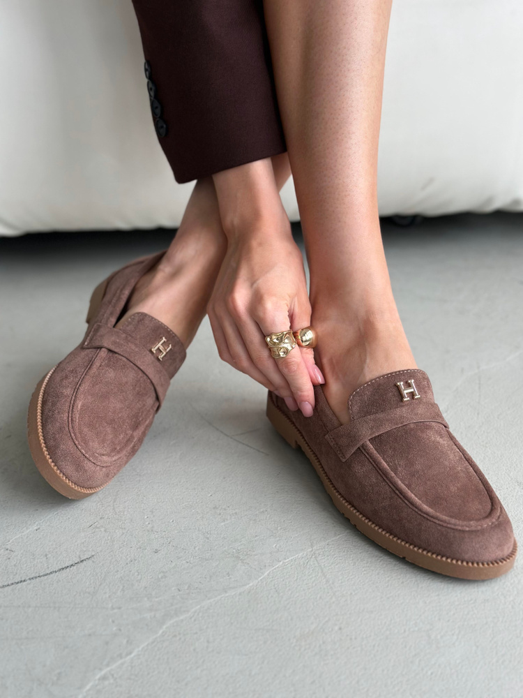 Лоферы Женский JOYCITY коричневый, размер 40 Лето F Россия Аппликация купить c доставкой на OZON ...