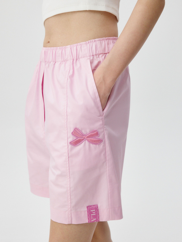 Шорты Женский SELA Повседневный розовый, размер 42 Хлопок свободный купить c доставкой на OZON ...