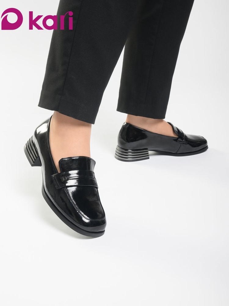 Туфли Женский Kari Кожа натуральная лакированная, размер 37 Стандартный низкий (до 4 см) G Без ...