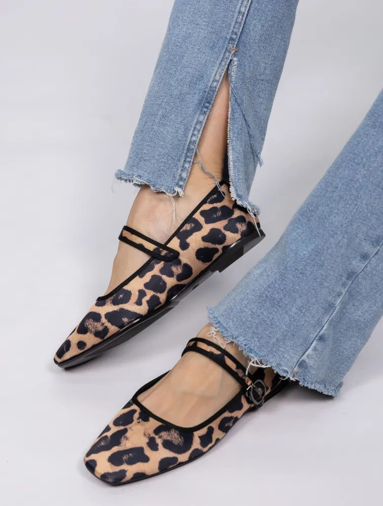 Балетки Женский JOYCITY, размер 38 9 лодочки Пряжки Легкая модель, Леопардовый принт купить c ...
