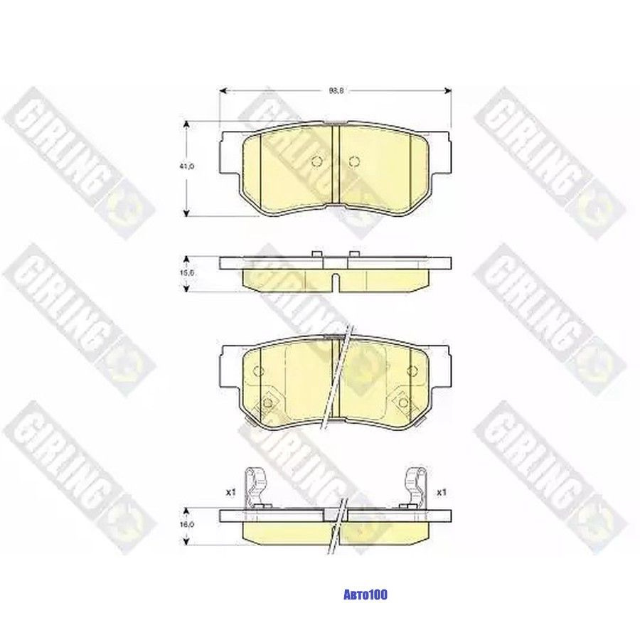 Колодки тормозные HYUNDAI GETZ MATRIX SANTA FE SONATA TUCSON KIA ...