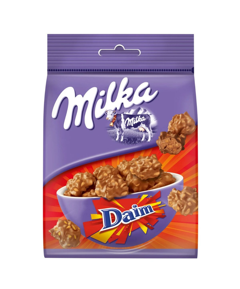 Шоколадное печенье Milka Daim Snax 145 г. купить на OZON по низкой цене ...