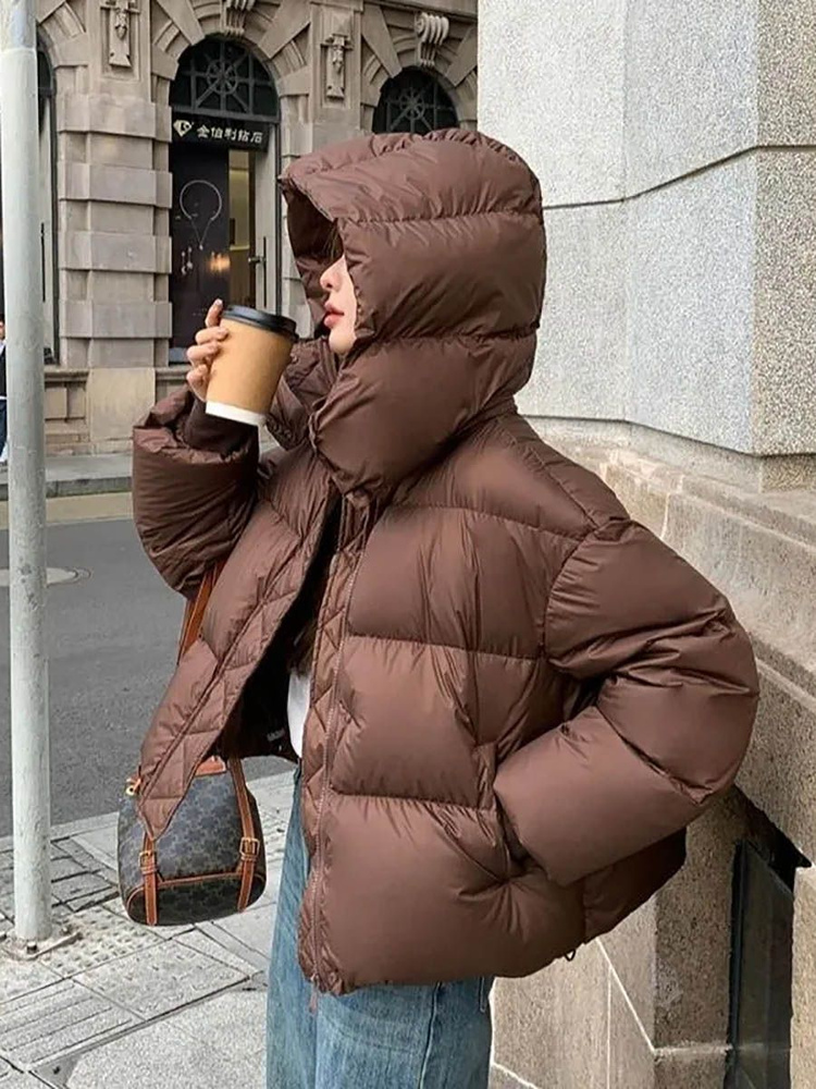 Куртка Женский SYJWY Бахрома кофейный пиджачный Лавсан, размер 46 Длинный Зима оверсайз ...