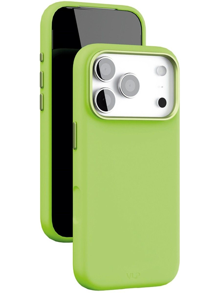 Чехол-накладка VLP Aster Pro Case with MagSafe для смартфона Apple iPhone 17 Pro Max, лайм ...