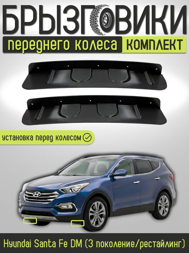 Комплект передних брызговиков (аэродинамических щитков) переднего ...