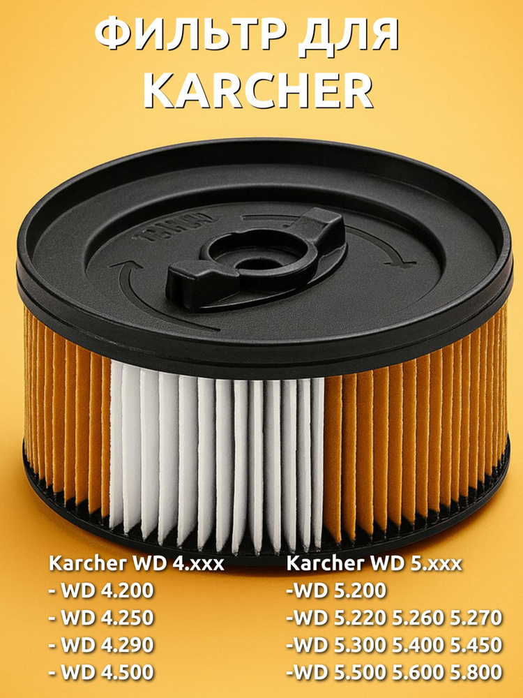 Фильтр для пылесоса Karcher WD 4 и WD 5 BRUNER патронный (MPVC-WD42 ...