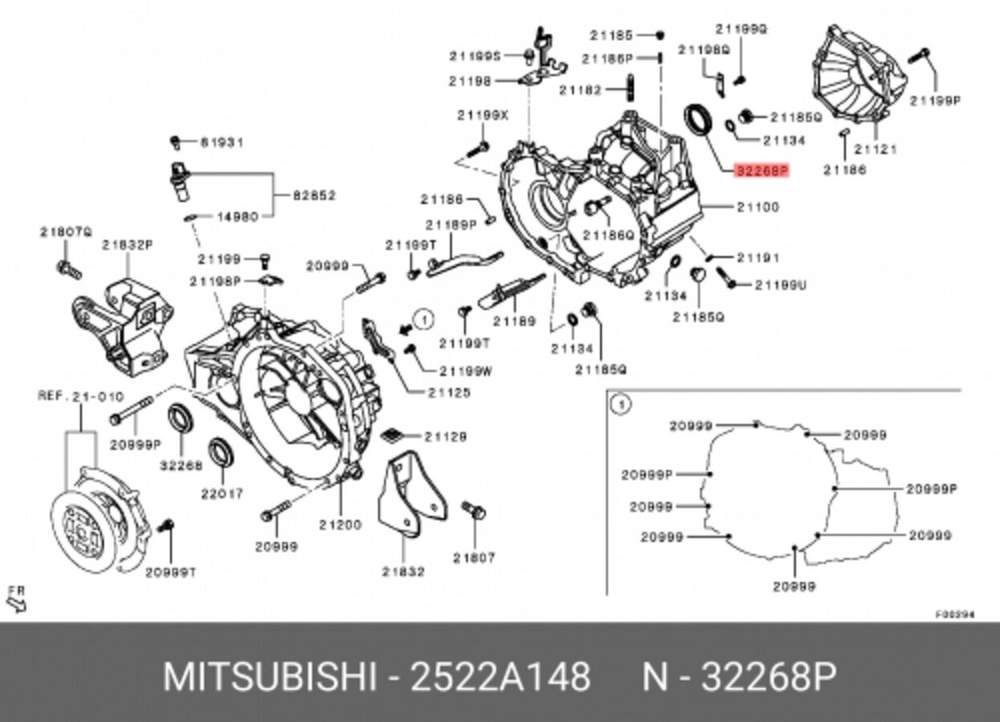 Сальник Дифф.mitsubishi Asx (2010>)/ Lancer (Cx,Cy) (2007>) (MITSUBISHI ...