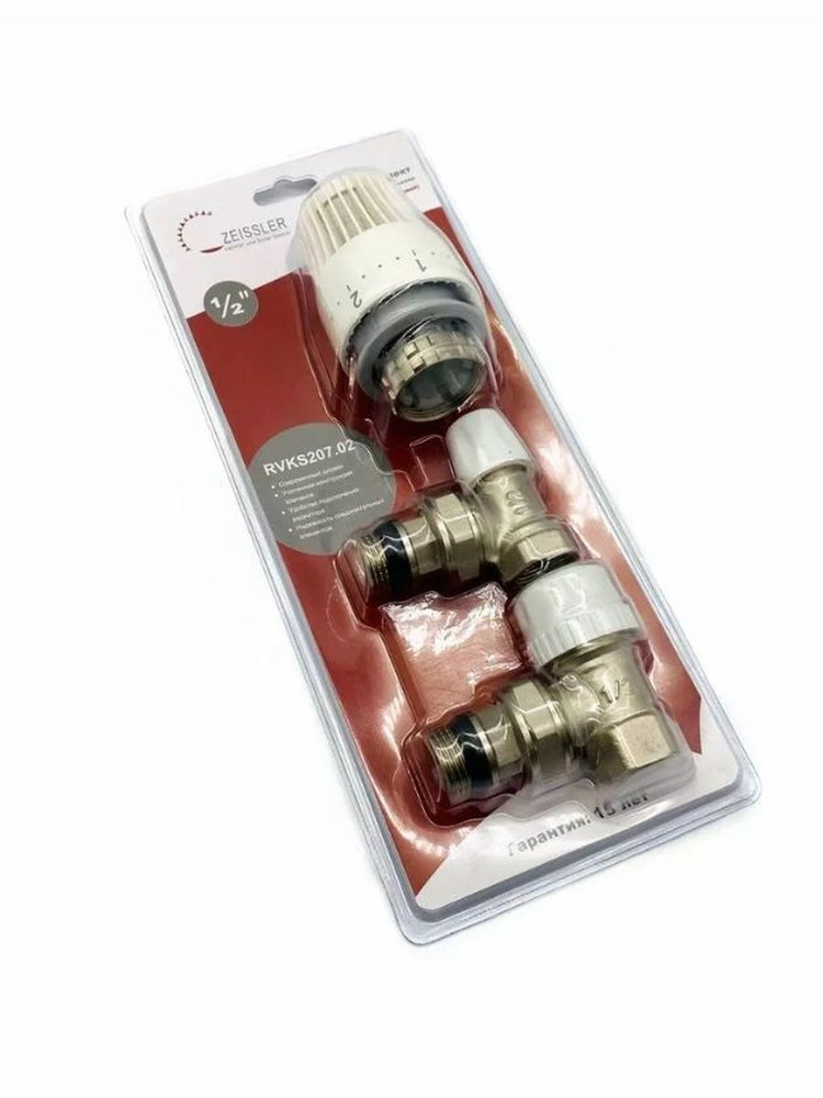 Комплект термостатический угловой 1/2" (3 в 1) для радиатора ZEISSLER RVKS207.02 купить на OZON ...
