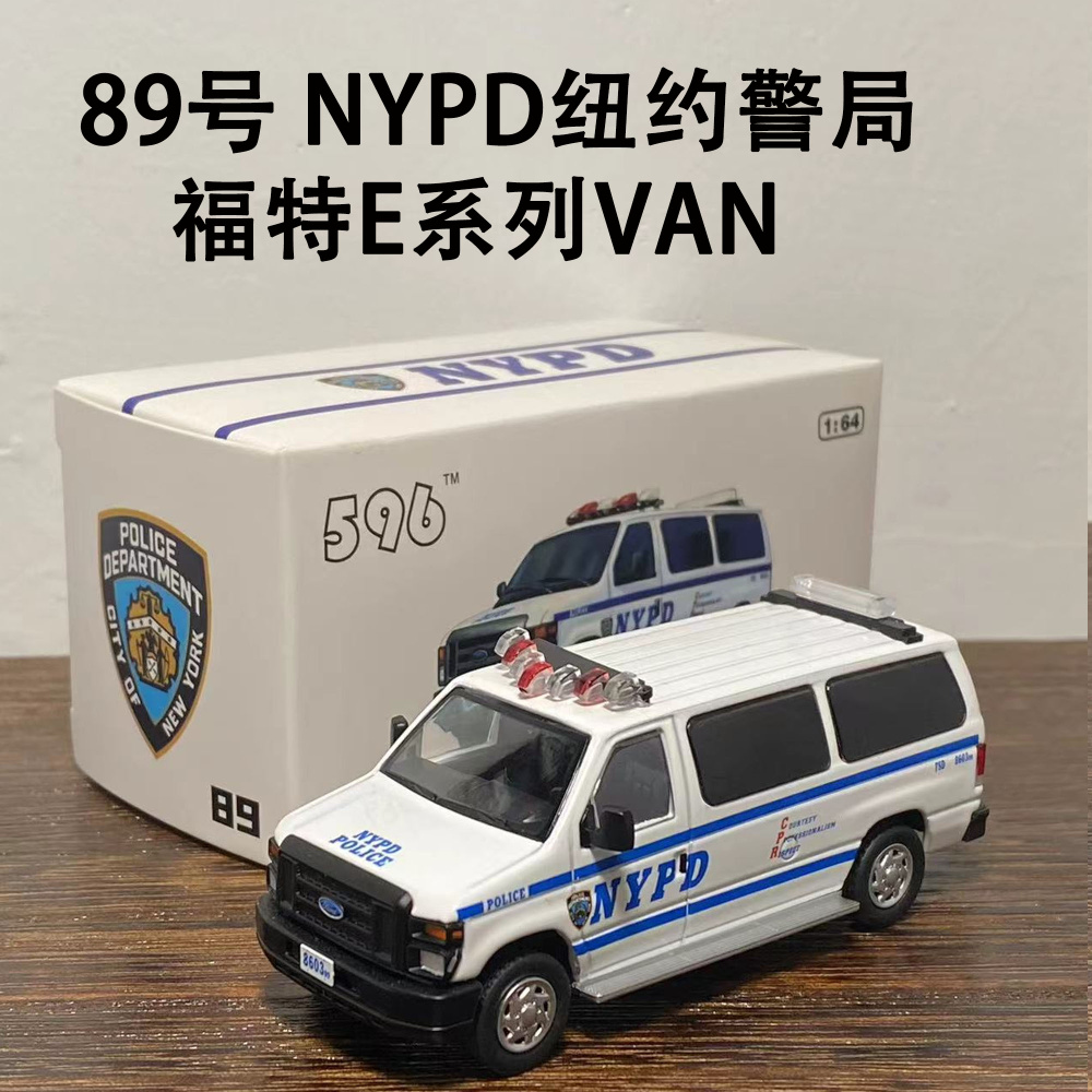 Машинка 596 MODEL 1:64 NYPD New York Police Department Ford E Series ...