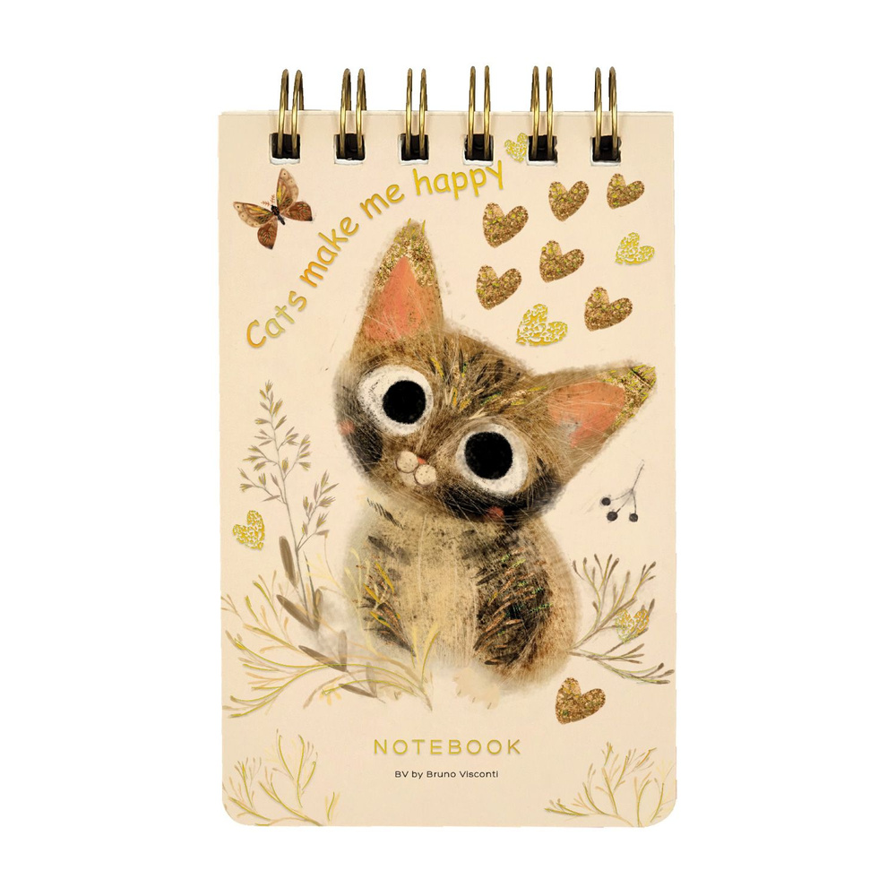 Bruno Visconti Блокнот А6 для записей на пружине в линейку 100 л "LOVE ...