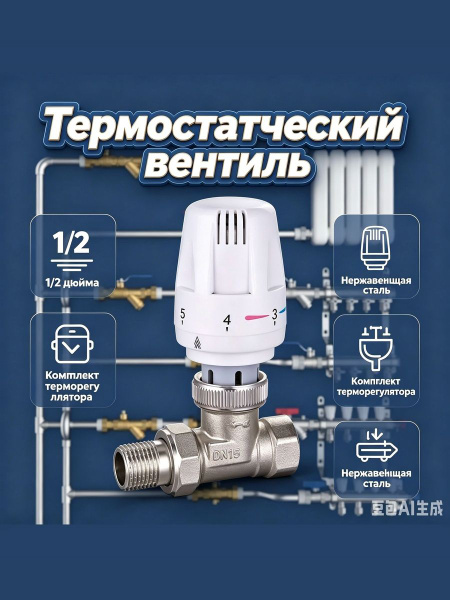 Ограничитель температуры воды на возврате RTL Ду 15 (для одной ветки ...