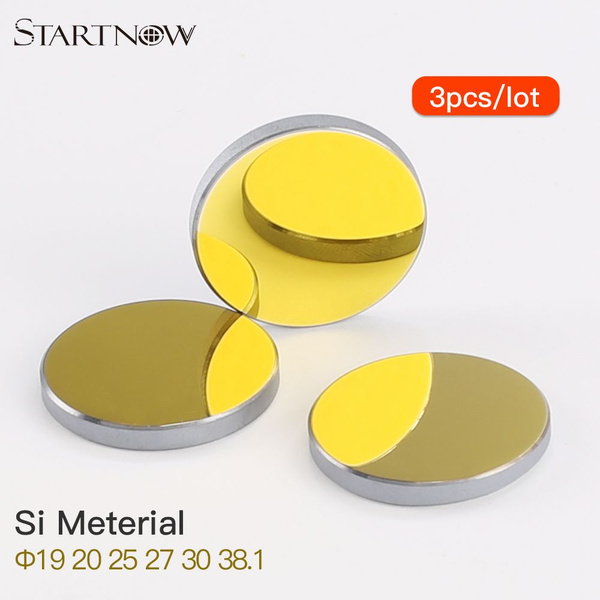 Startnow 3 штуки / партия кремниевых лазерных зеркал CO2 диаметр 38.1 толщина 5 Позолоченные ...