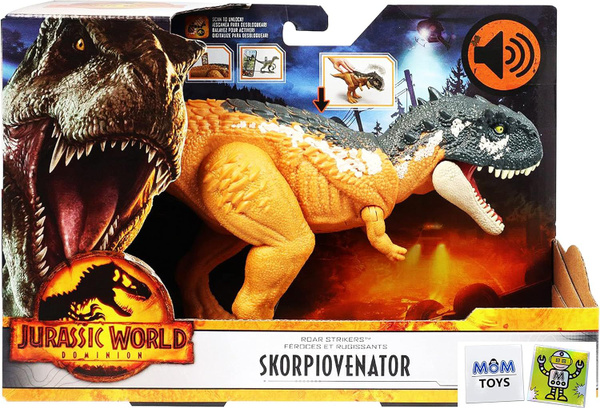 Mattel-Jurassic World/Фигурка охотника на драконов Ruling Roar Striker ...