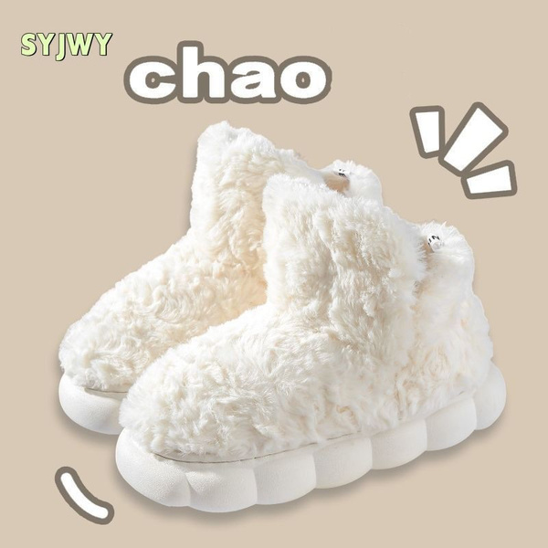 Угги Женский SYJWY белый Полиэстер Зима Без застёжки купить c доставкой на OZON по низкой цене ...