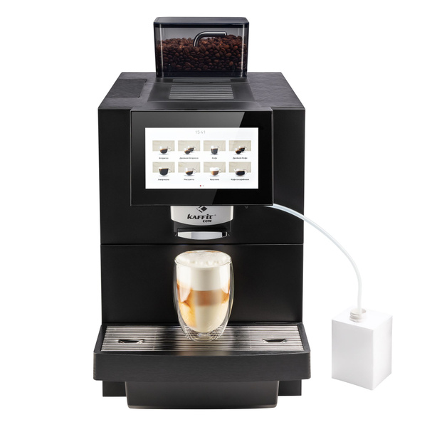 Кофемашина автоматическая KAFFIT COM E60T Black, профессиональная, цветной сенсорный ЖК-дисплей ...