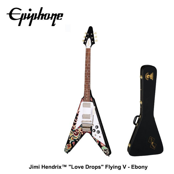 Epiphone Jimi Hendrix "Love Drops" Flying V Ebony 6-струнная электрогитара купить на OZON по ...