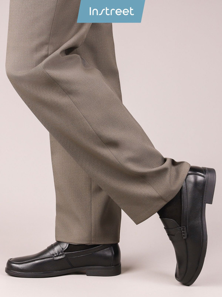 Лоферы Мужской Instreet черный, размер 42 Толстый каблук На любой сезон 6 Без застёжки Россия ...