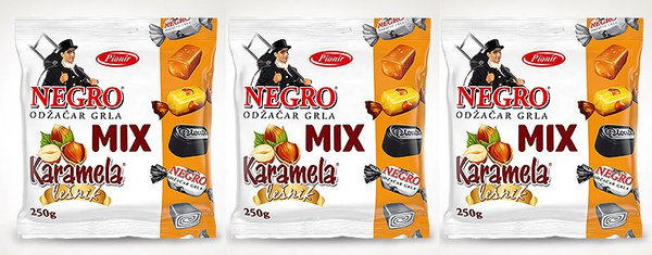 Конфеты жевательные со вкусом лакрицы Pionir NEGRO MIX Karamela (Сербия ...