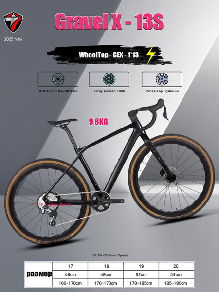 TWITTER BIKE Велосипед Гравийный, Gravel X WheelTop GEX-13 , карбоновые обода купить на OZON по ...