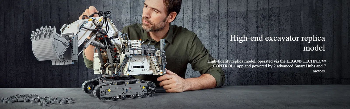 Конструктор LEGO 42100 Экскаватор Liebherr R 9800,4108 деталей, 12 ...