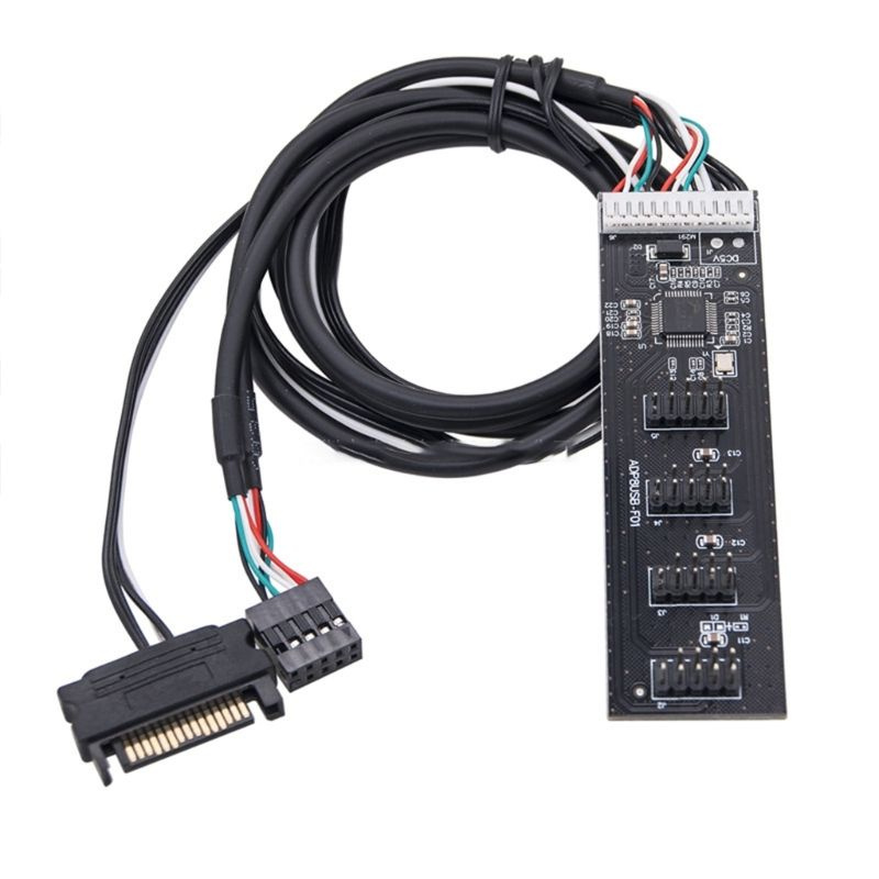 Motherboard 9 Pin USB Header Splitter Male 1 to 4 Extension Cable ...