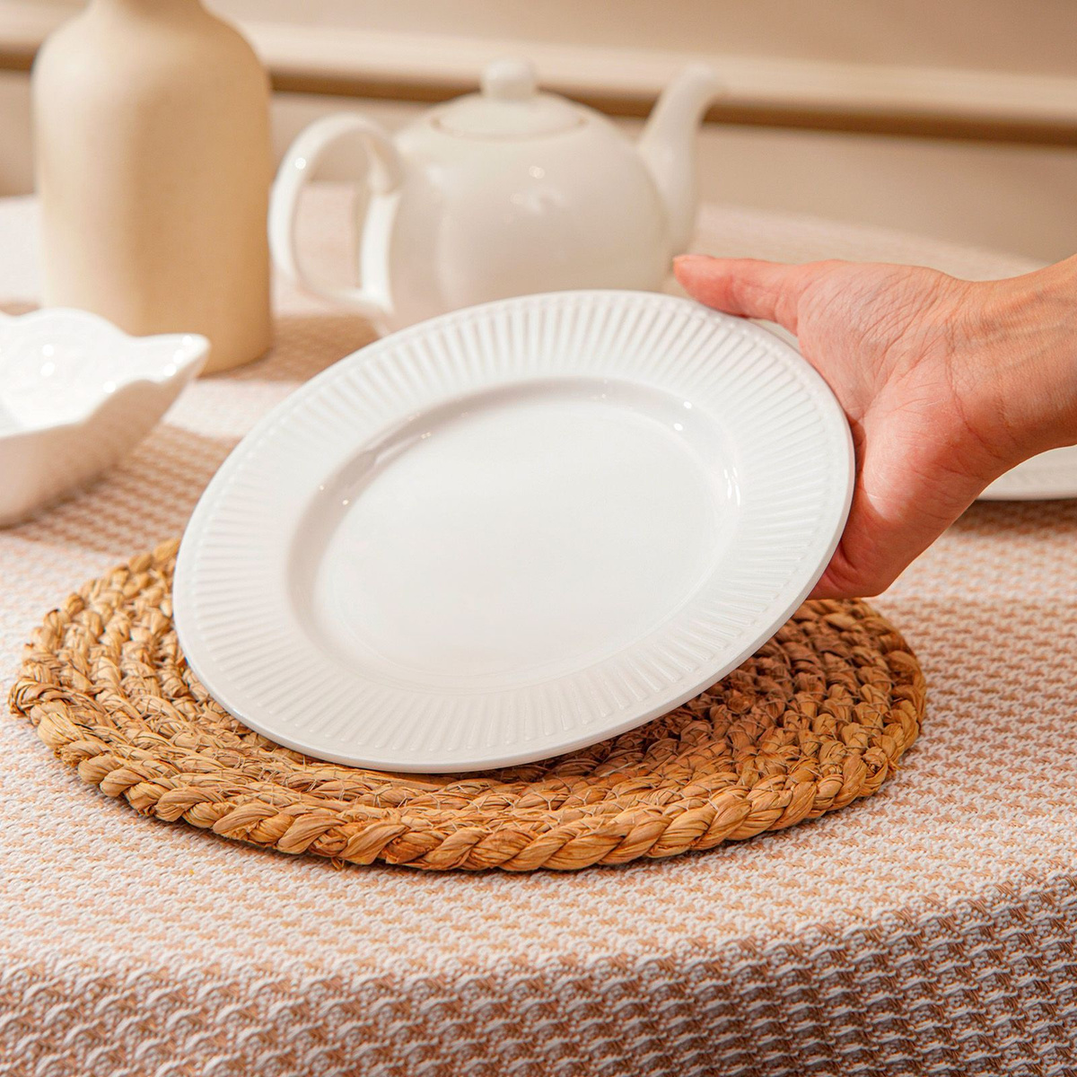 Набор тарелок Magistro, Фарфор, диаметр 19 см купить c доставкой на ...