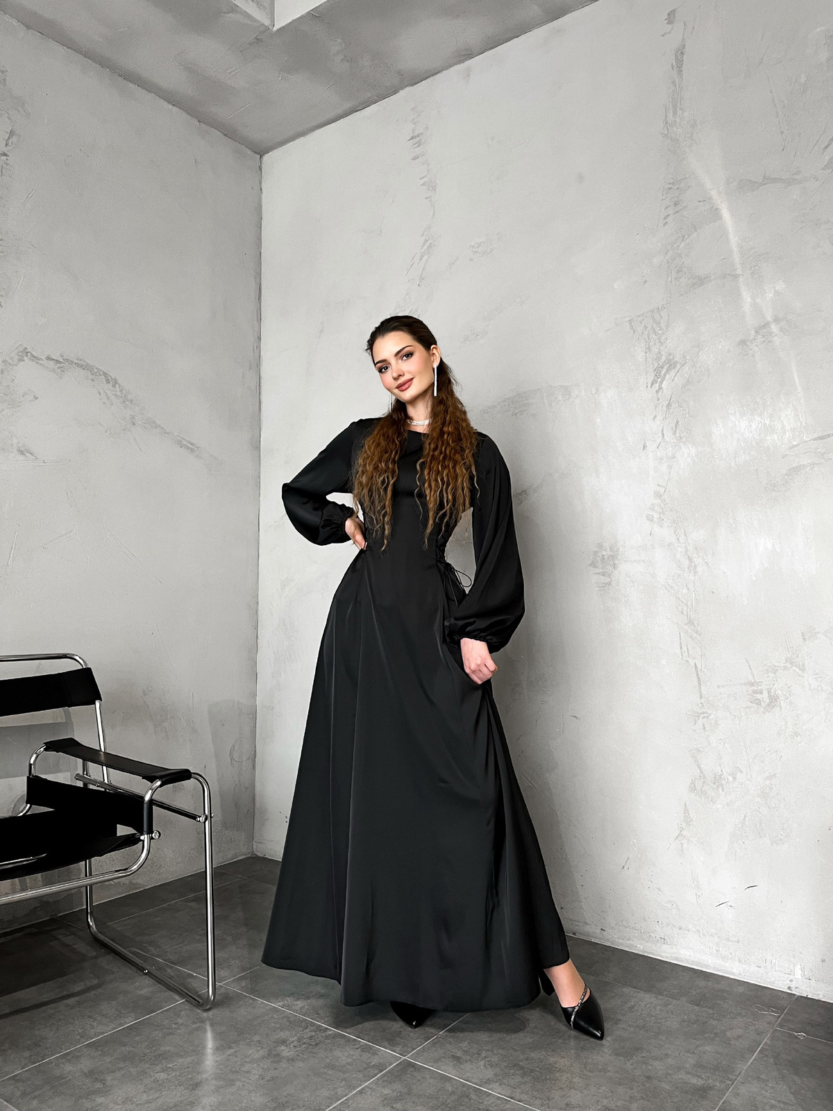 Платье Bi:Dress платья вечерние макси, женское, чёрное, праздничное ...