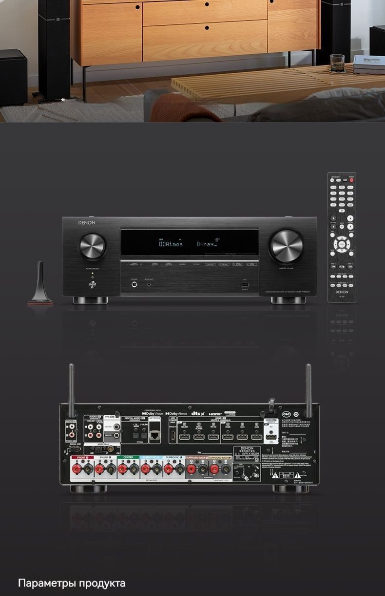 AV ресивер Denon AVR X1800H купить на OZON по низкой цене (2742629246)