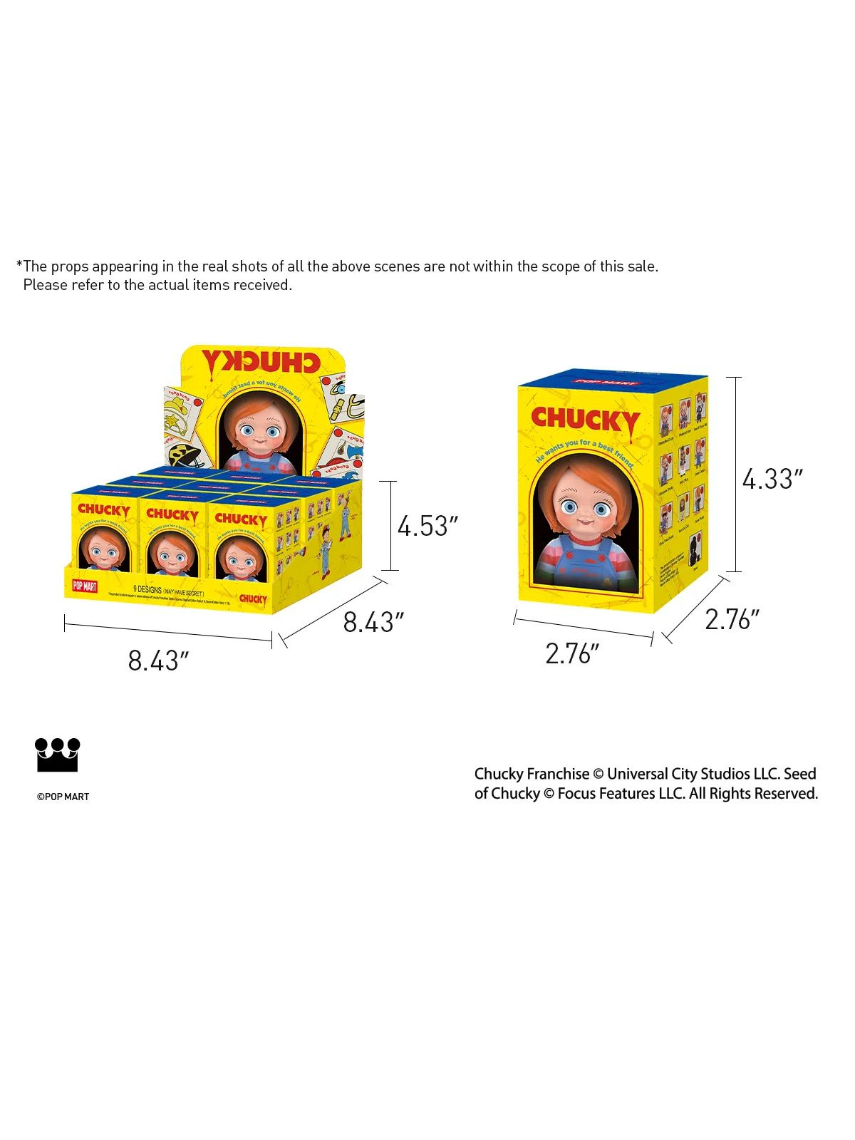 Pop Mart Chucky Figures Sealed Case (9 Blind Boxes) Статуэтка,Подарок ...