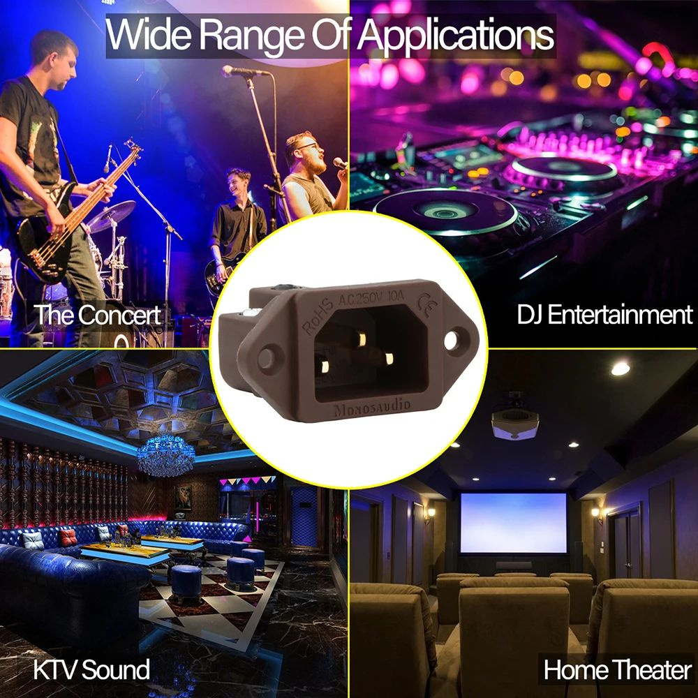 Monosaudio HiFi IC71 позолоченный / медный AC IEC входной разъем ...