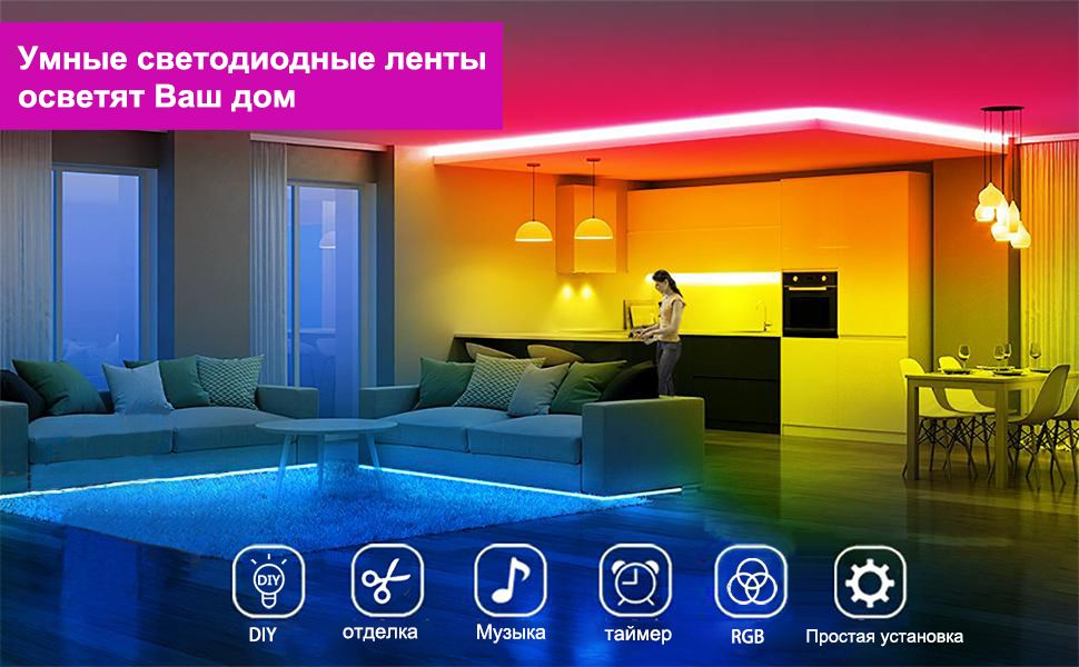 TIKO.MAX Светодиодная лента 13 Вт, IP20, Разноцветный, 1 шт купить на OZON по низкой цене ...