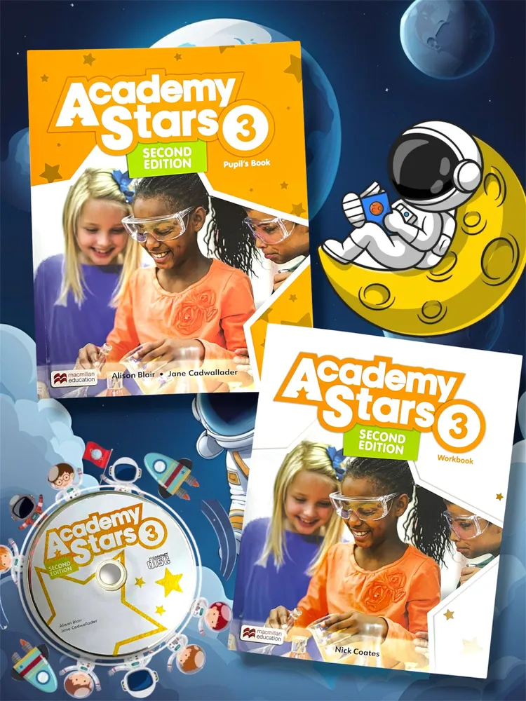 Academy Stars 3 second edition. Students Book, Workbook +диск купить на ...