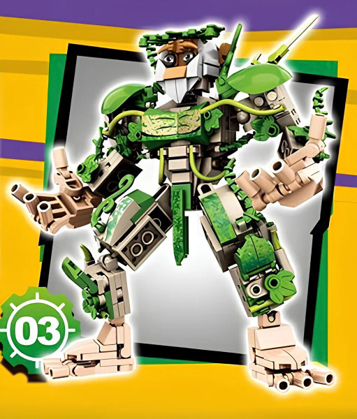 Конструктор Брейнрот интернет-мемы / Brainrot Bean Green Protector ...