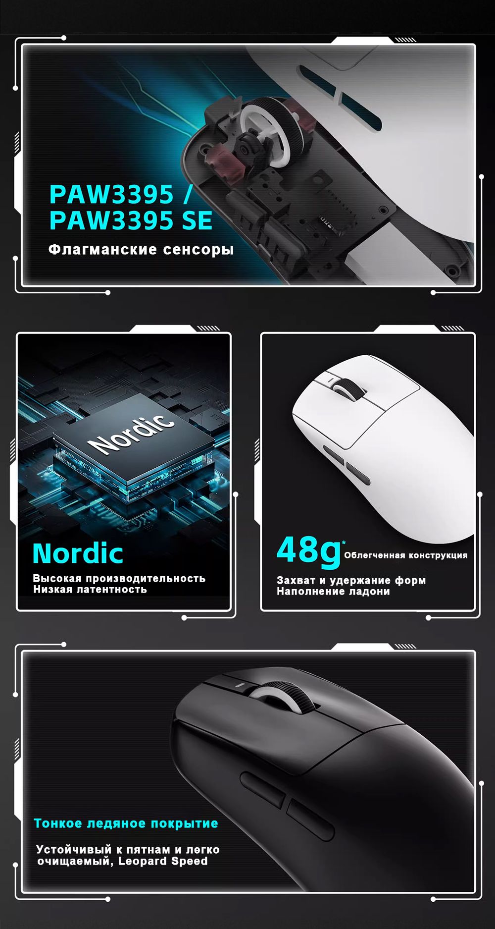 Игровая мышь беспроводная VXE Dragonfly R1 PRO MAX VXE R1 PRO MAX White ...