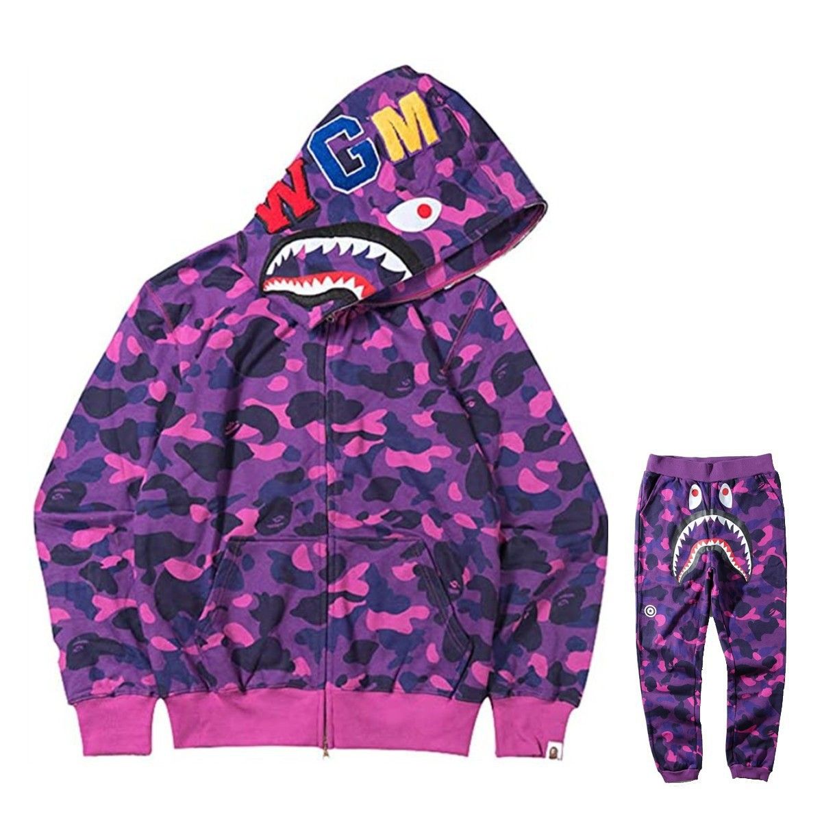 Комплект одежды Мужской, Женский A BATHING APE Повседневный фиолетовый ...