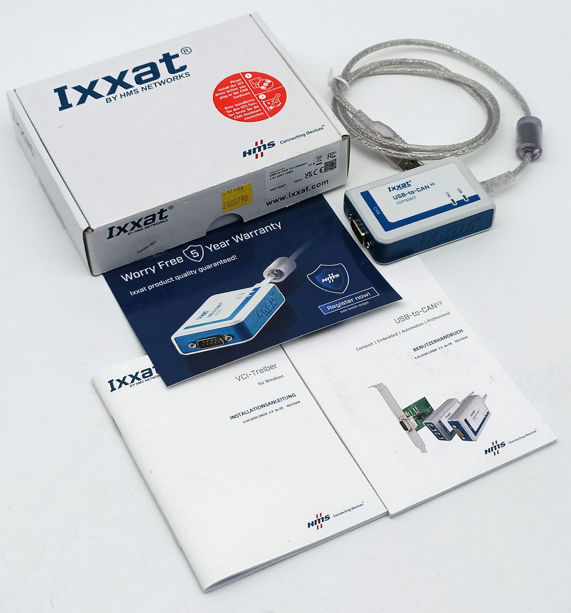 Активный USB интерфейс Ixxat HMS USB-to-CAN V2 compact 1.01.0281.12001 ...