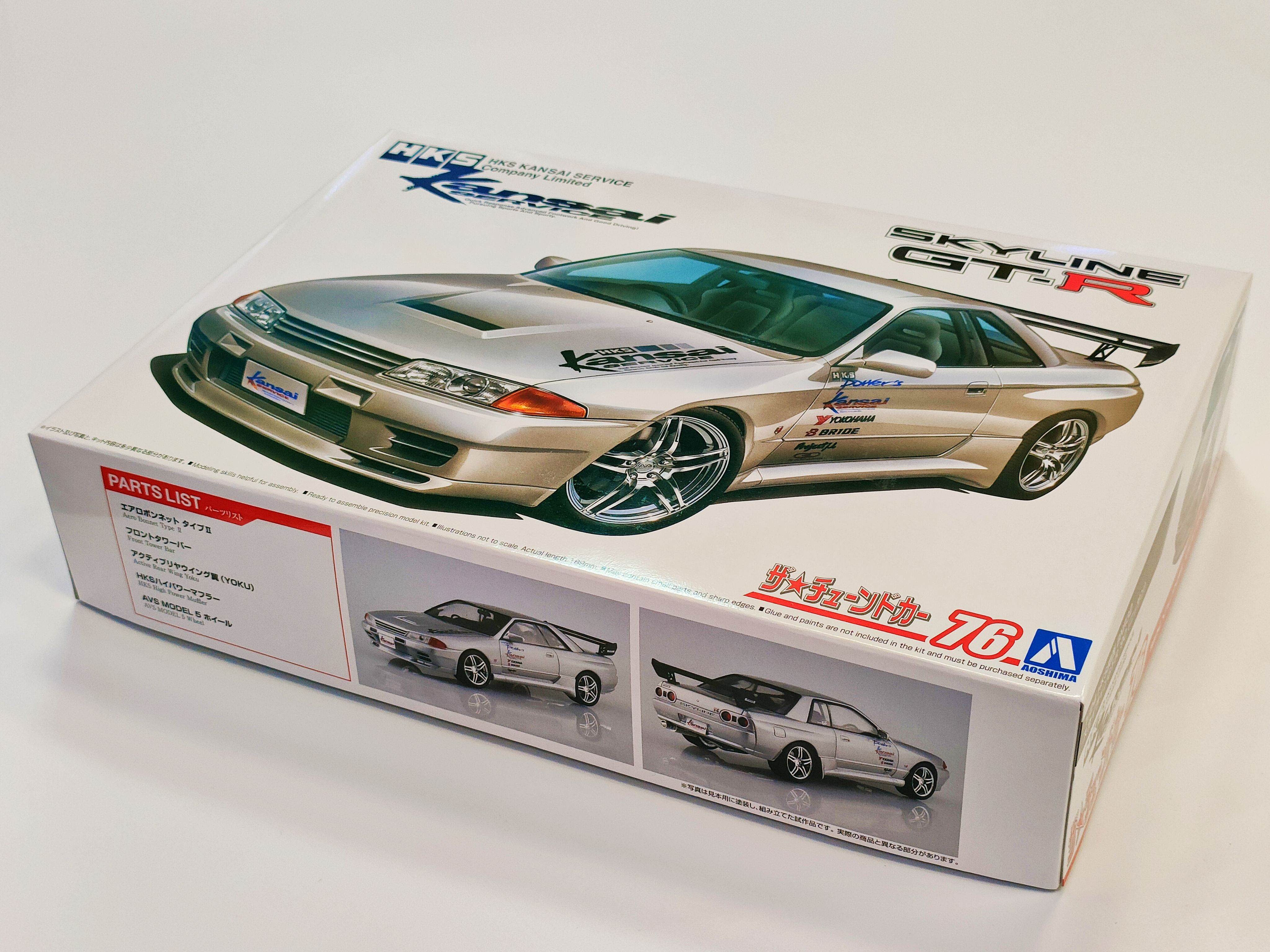 Nissan Skyline GT-R BNR32 HKS Kansai '90 Сборная модель Aoshima 06453 1 ...