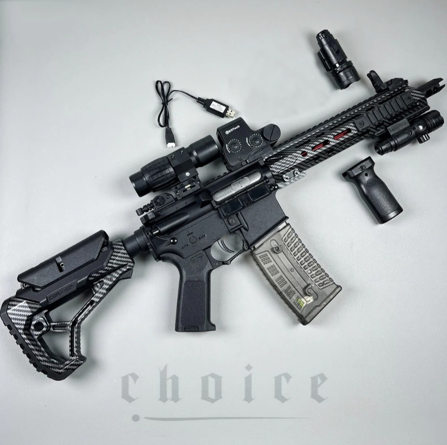 Орбиз автомат AR-15, F4 С СУМКОЙ, нейлон и металл, стреляет мягкими ...