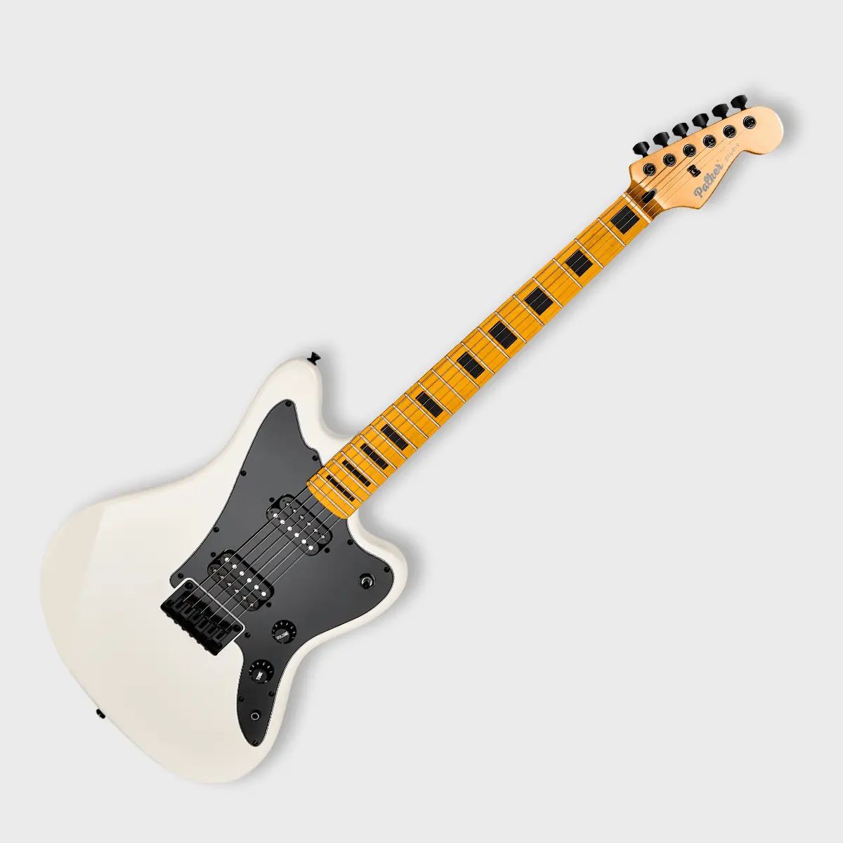 Palker Jagster Modern White Hardtail Электрогитара Jaguar с чехлом ...
